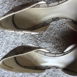 Gucci | Shoes | Gucci Logo Stiletto Heels Open Toed | Poshmark